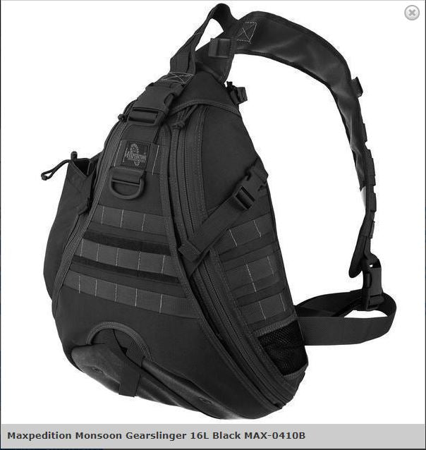MAXPEDITION MONSOON GEARSLINGER 16L BLACK MAX-0410B – Granbergs Firearms