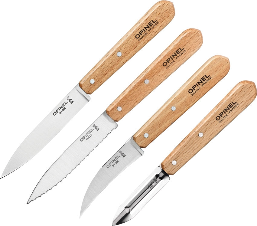 Opinel 4 pc Kitchen set Beechwood YO001300 – Granbergs Firearms